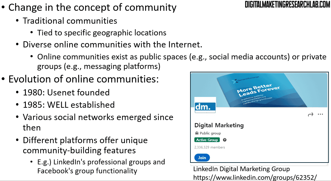 Online communities – Digital Marketing Research Lab